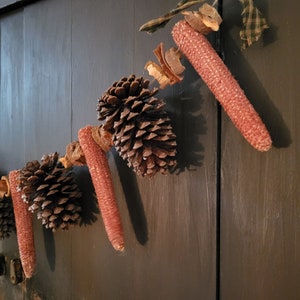 Primitive Rustic Dried Corn Cob Pine Cone Sweet Potato Garland - Etsy
