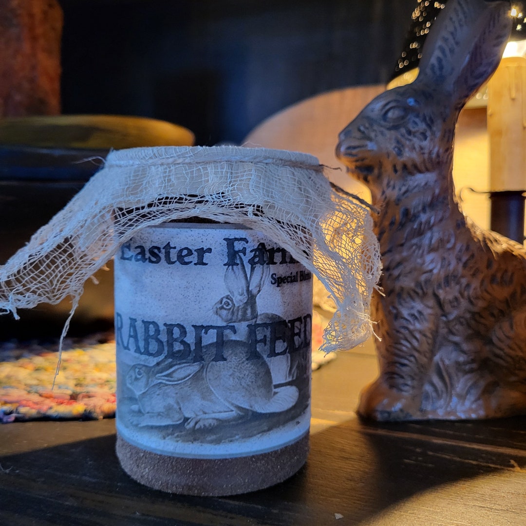 Primitive Farmhouse Pantry Buttery Can Rabbit Feed Jelly Bean Cupboard ...