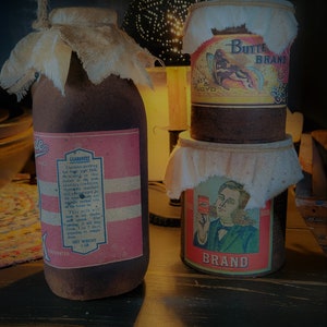 Primitive Farmhouse Pantry Buttery Milk Bottle Cupboard Tuck - Etsy