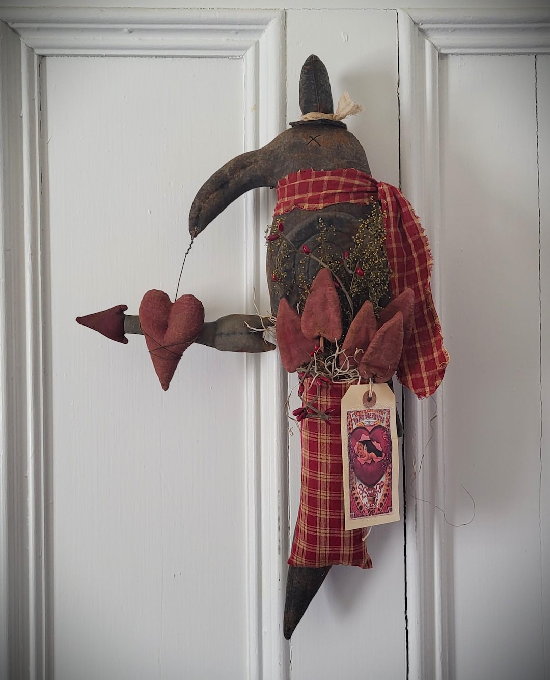 Primitive Crow Valentine Love Heart Quiver Arrows - Etsy