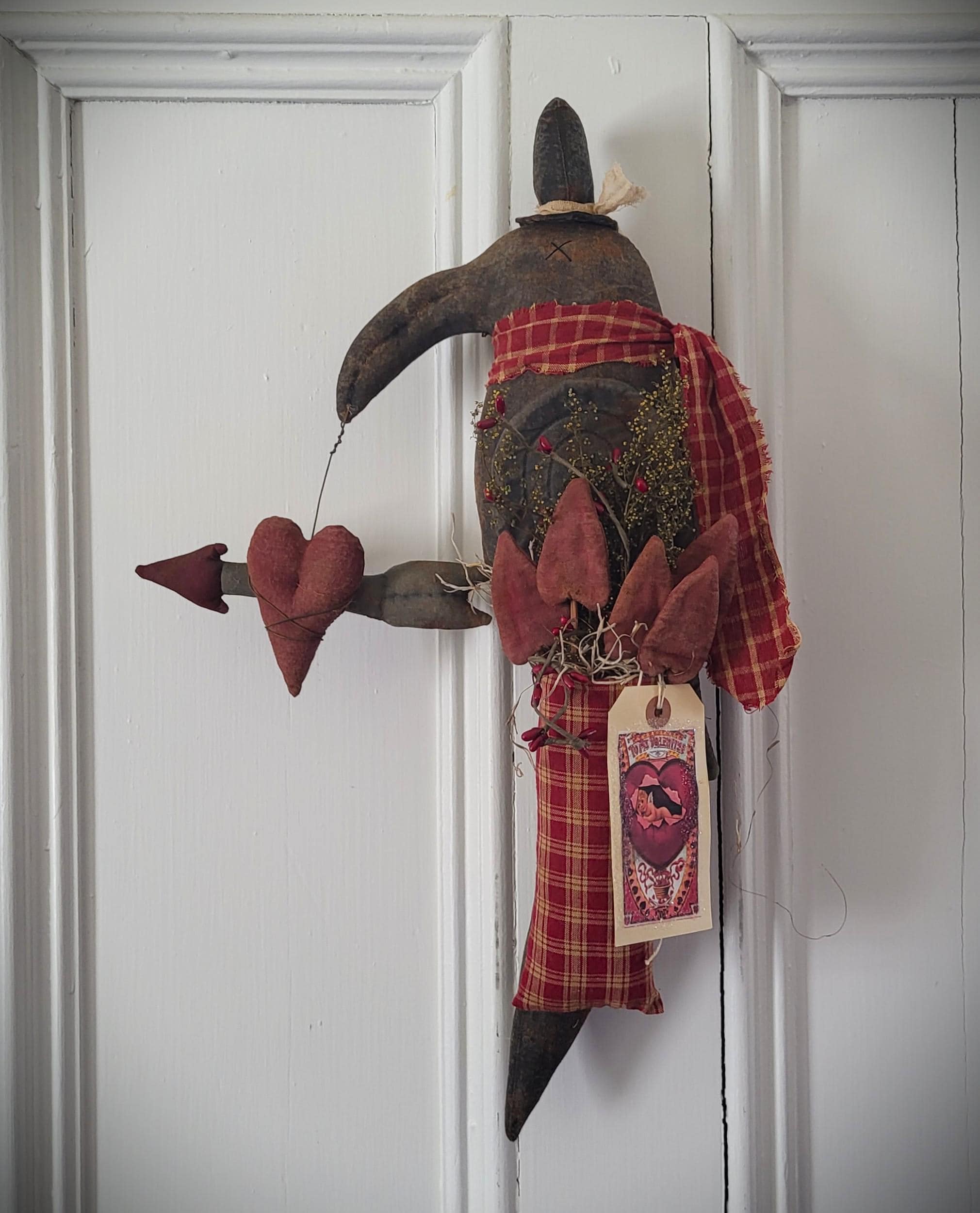 Primitive Crow Valentine Love Heart Quiver Arrows - Etsy