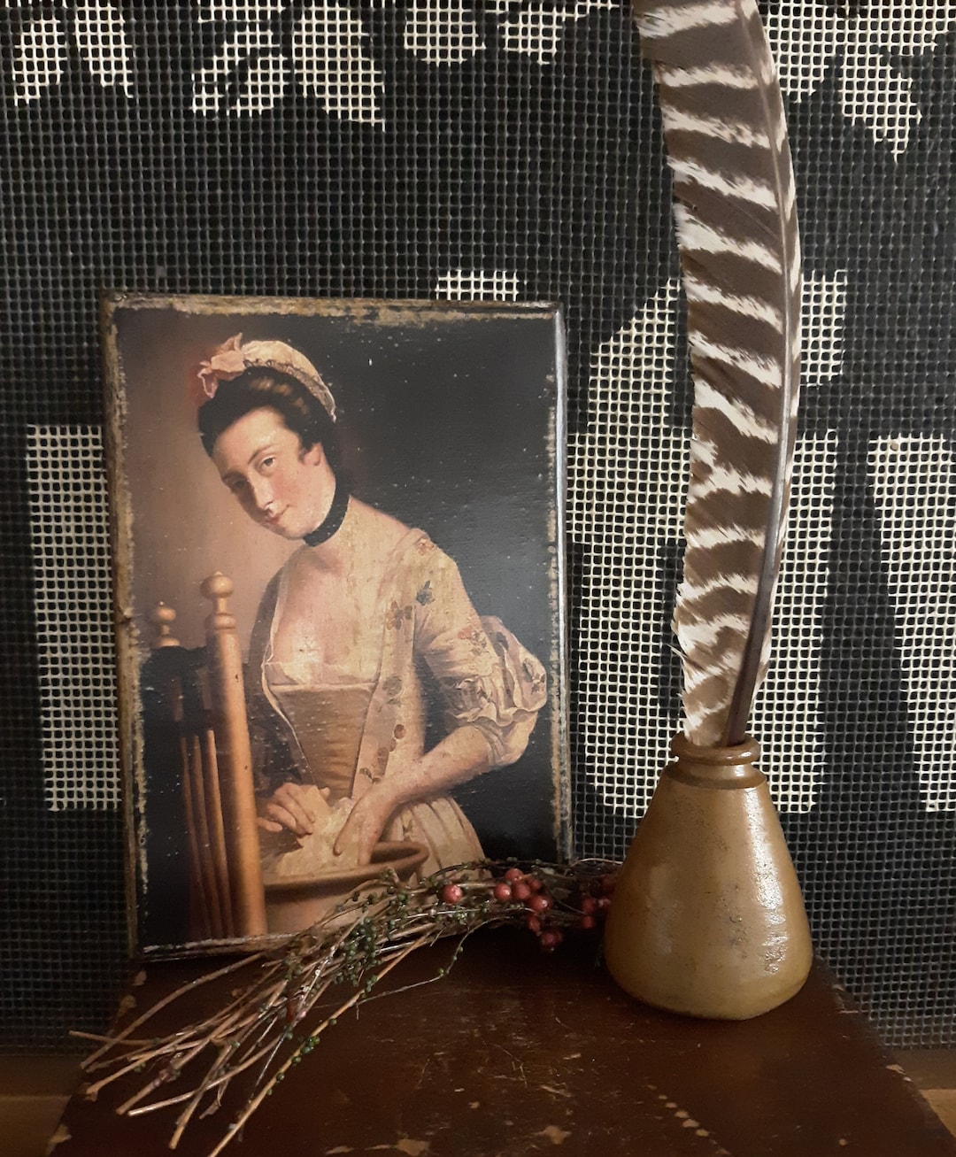 Primitive Colonial Woman Washing Canvas - Etsy