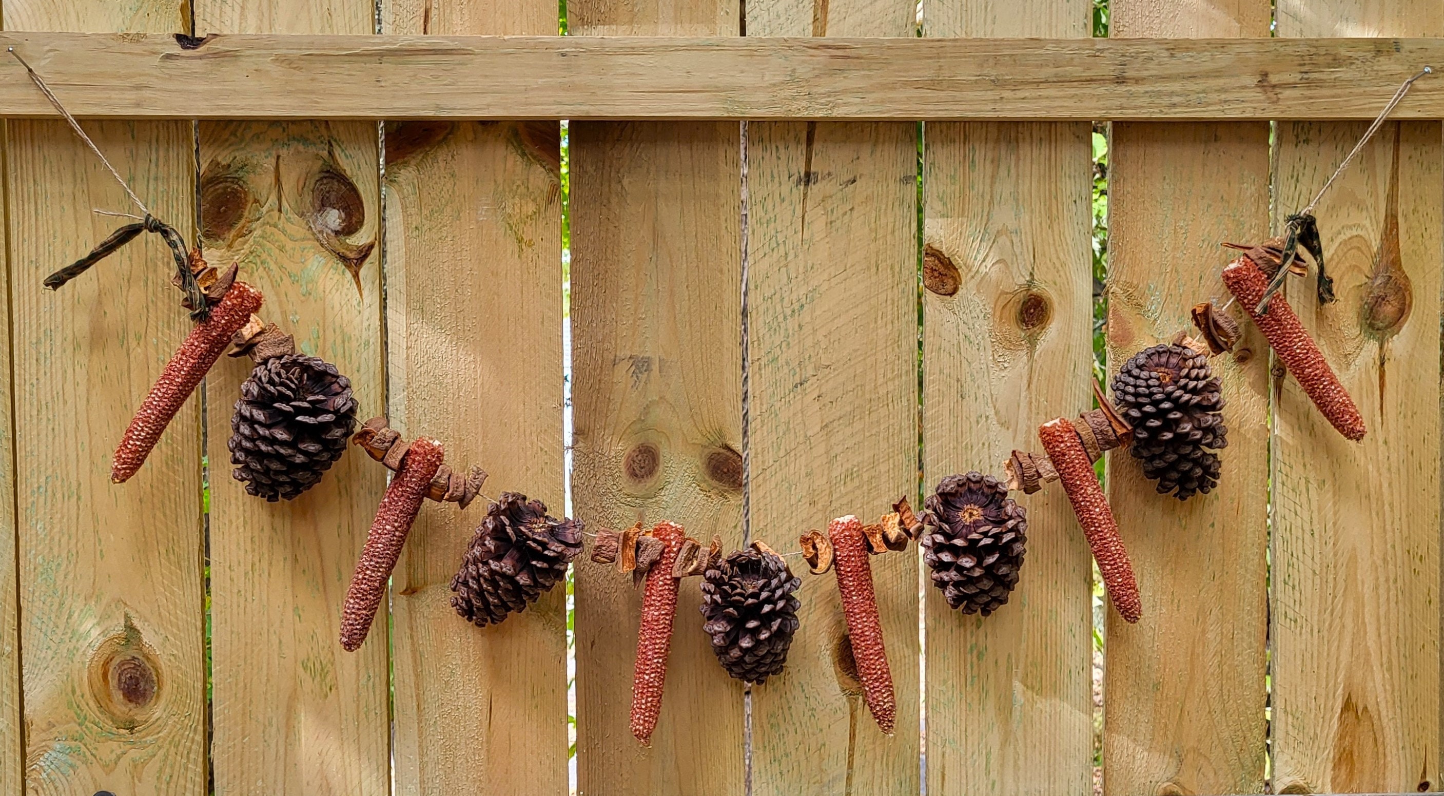 Primitive Rustic Dried Corn Cob Pine Cone Sweet Potato Garland - Etsy