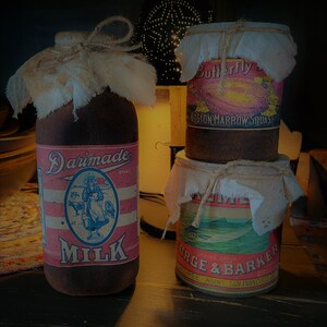 Primitive Farmhouse Pantry Buttery Milk Bottle Cupboard Tuck - Etsy