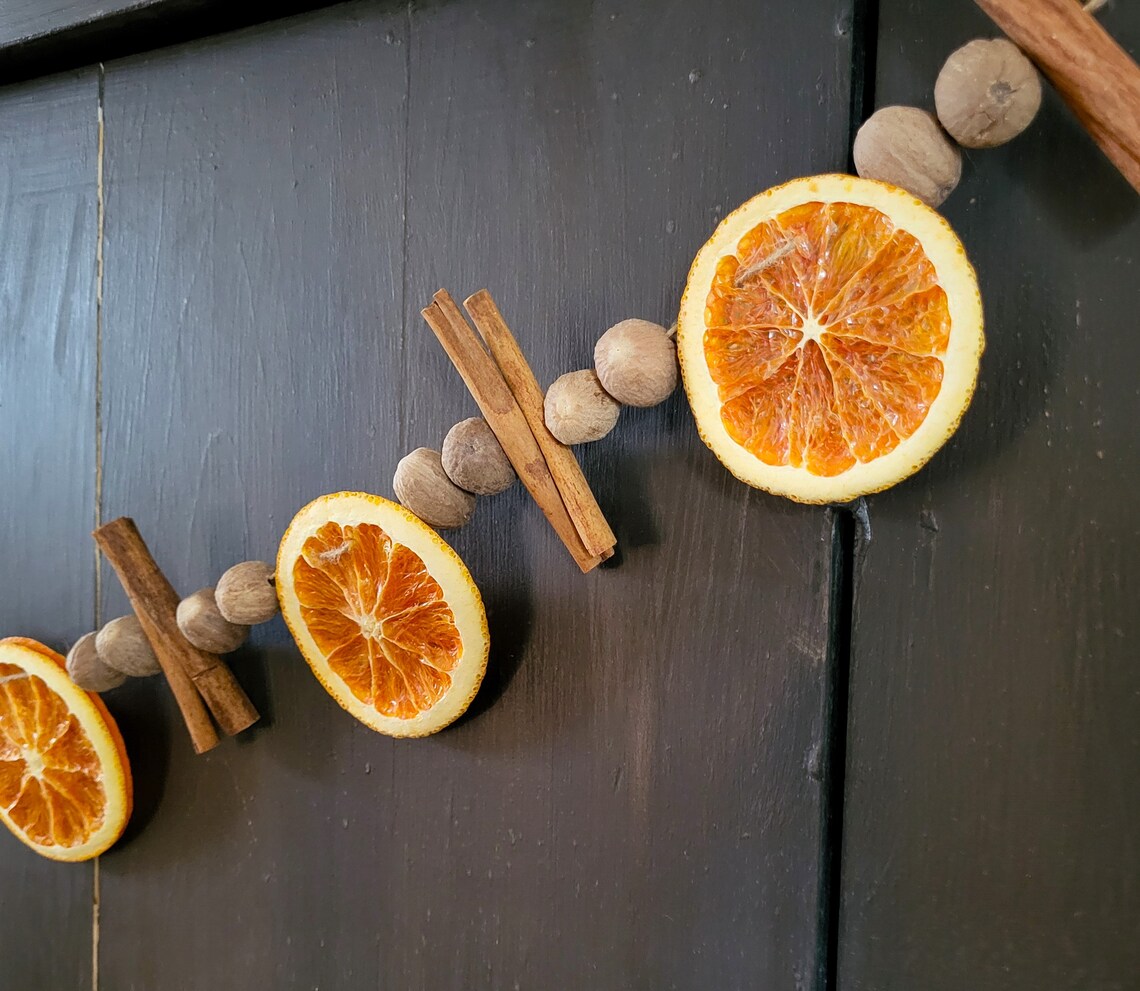 Primitive Farmhouse Dried Orange Slice Cinnamon Stick Whole Nutmeg ...
