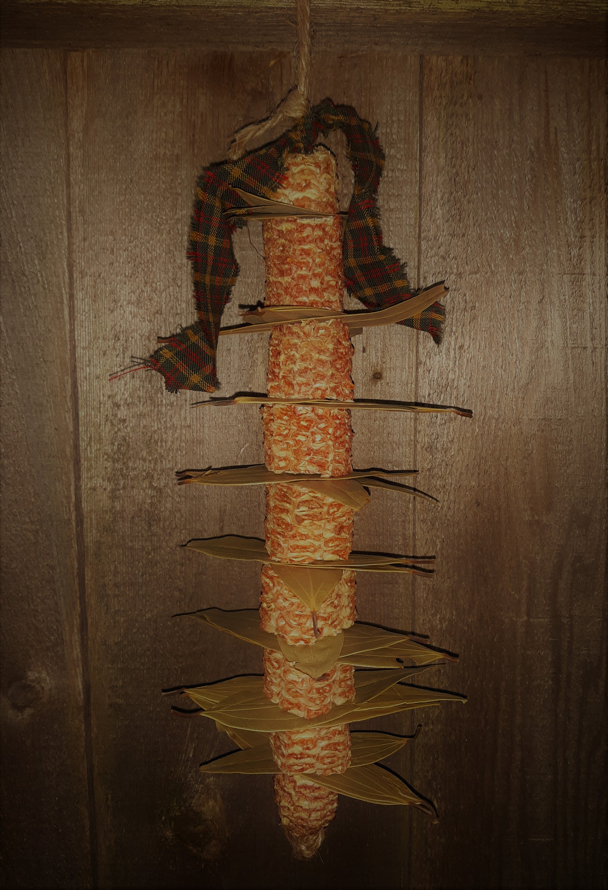 Primitive Corn Cob Bay Leaf Twine Cupboard Hang Make Do | Etsy