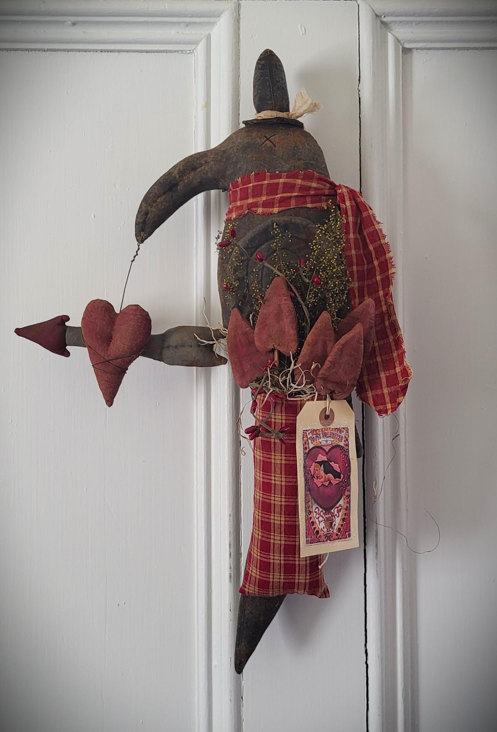 Primitive Crow Valentine Love Heart Quiver Arrows - Etsy