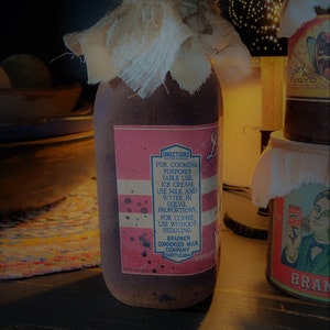 Primitive Farmhouse Pantry Buttery Milk Bottle Cupboard Tuck - Etsy