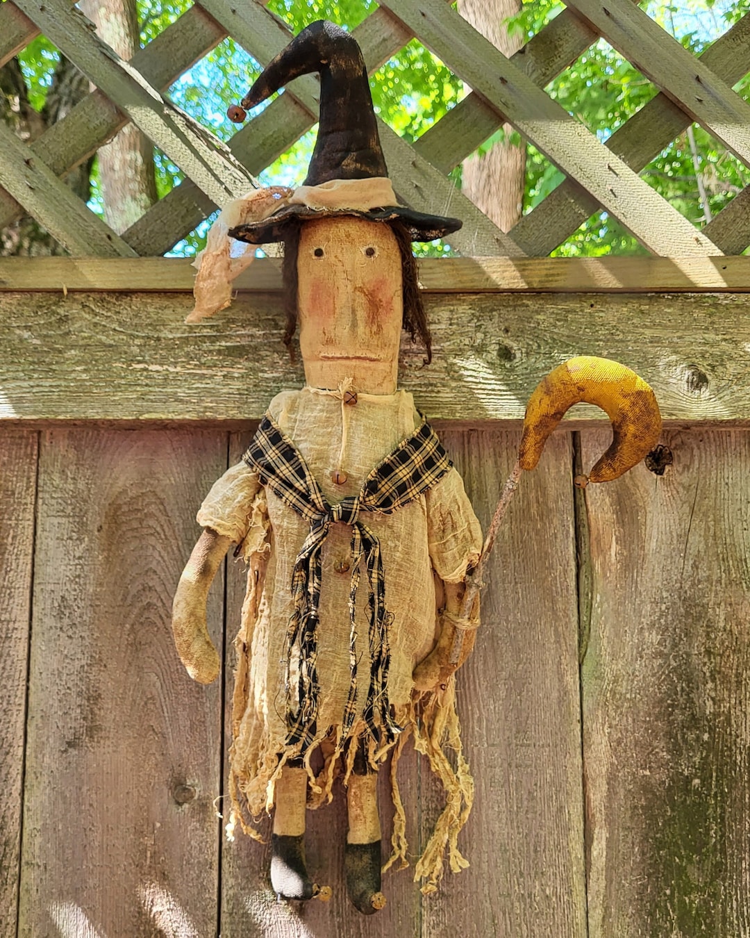 Primitive Witch Folk Art Doll Farmhouse Halloween Autumn - Etsy