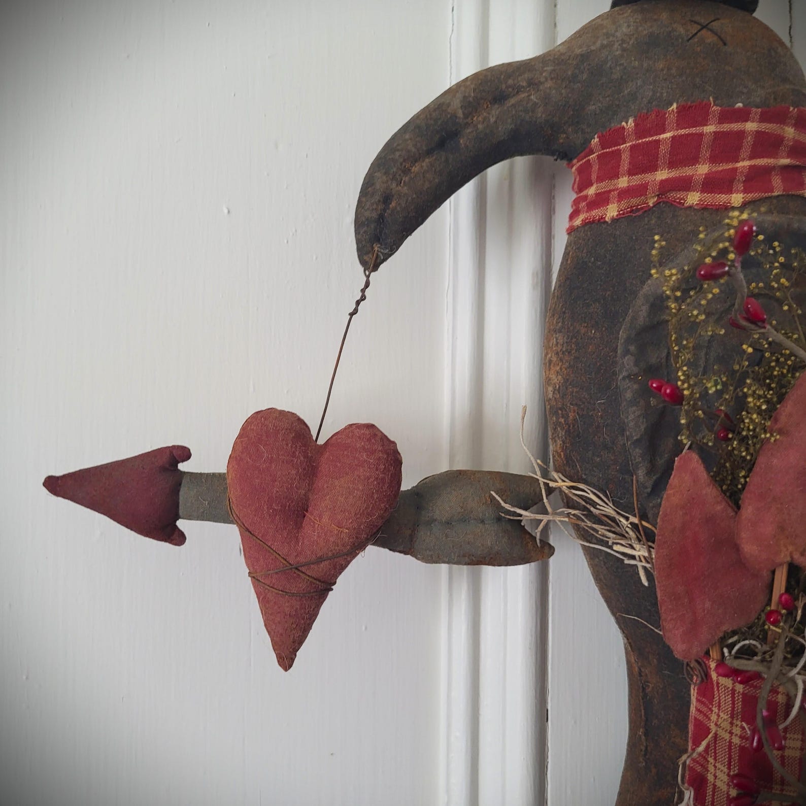 Primitive Crow Valentine Love Heart Quiver Arrows - Etsy