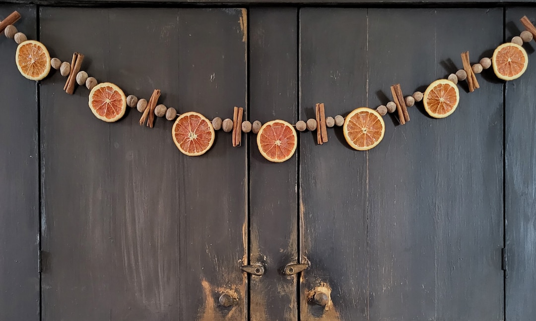 Primitive Farmhouse Dried Orange Slice Cinnamon Stick Whole Nutmeg ...
