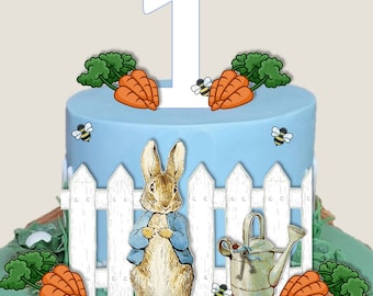 Rabbit Cake Topper - Etsy