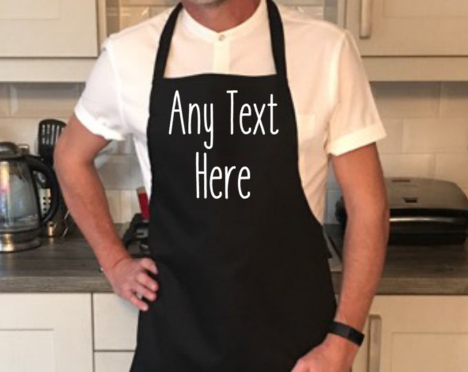 Any Text Here Chef Apron, Personalized Apron Chef, Gift for Cook Chef ...