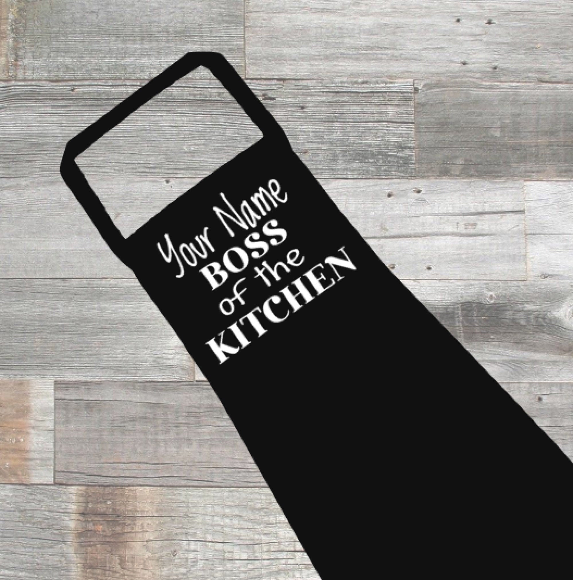 Personalized "boss of the Kitchen" Cotton Apron: Custom Chef Gift - Etsy