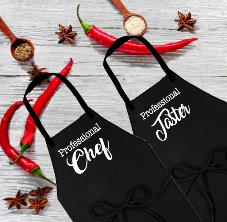 Professional Chef and Taster Matching Aprons Funny Matching - Etsy