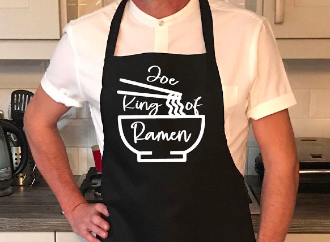 King of Ramen Apron, Ramen Noodles Chef, Kitchen Chef Gift, Gift for ...