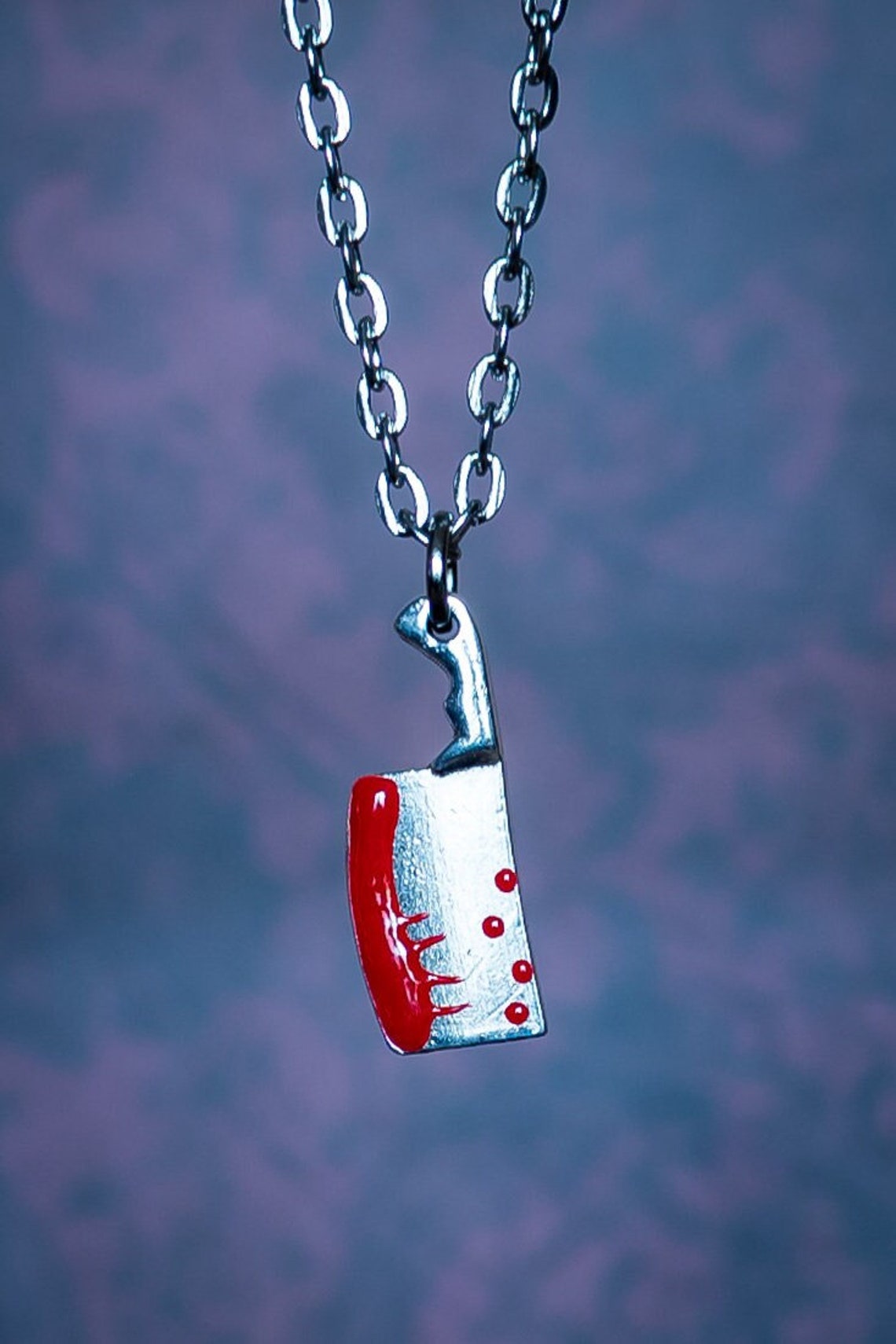 Halloween bloody meat cleaver horror jewelry slasher earrings | Etsy