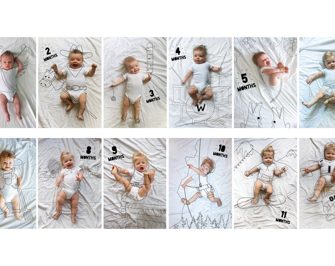 Monthly Milestone Prop Photo Prop Wood Photo Prop Baby Milestone ...