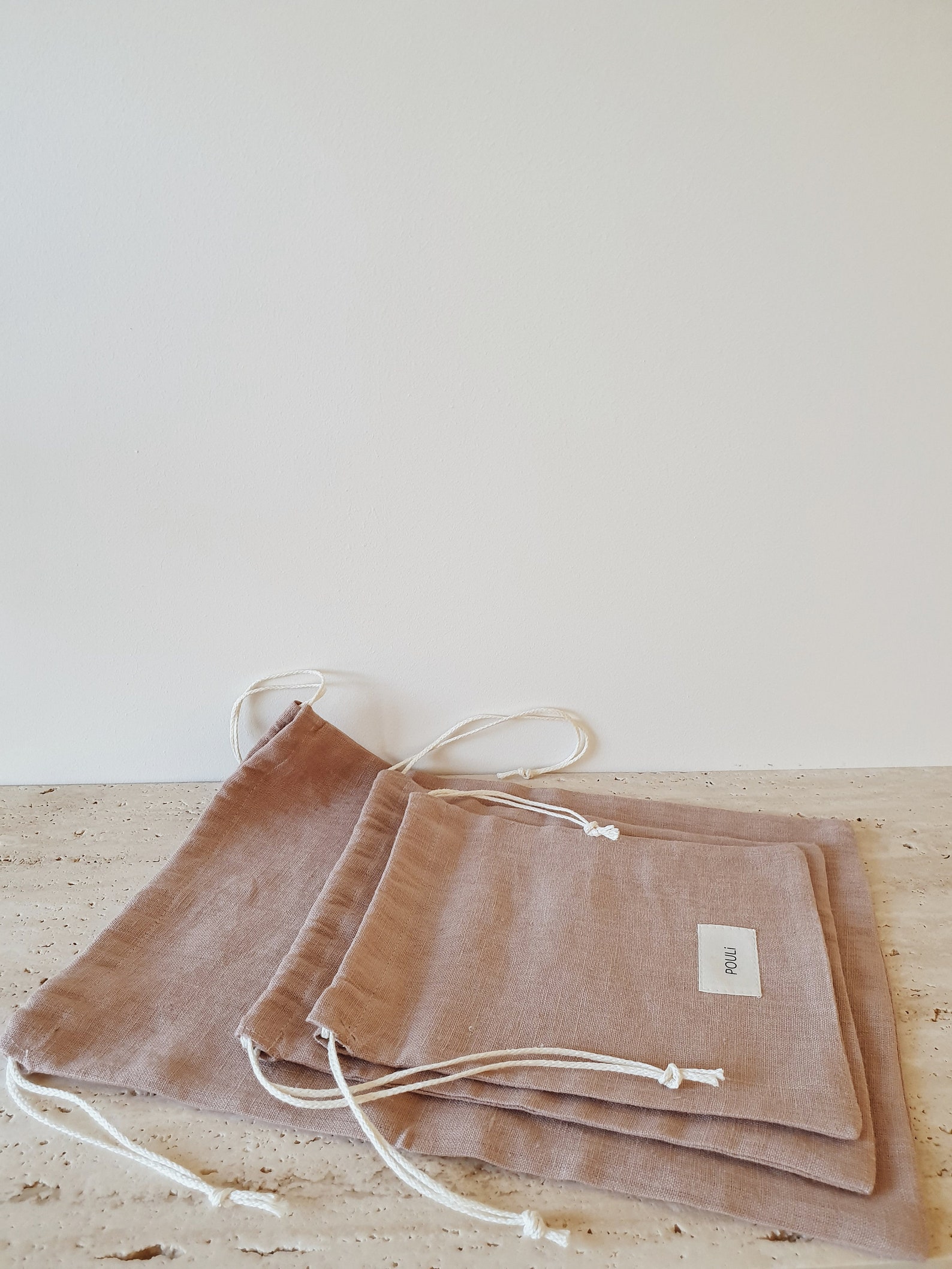 Set of 3 Linen Pouch Bags Garment Bags Eco Storage Bags - Etsy