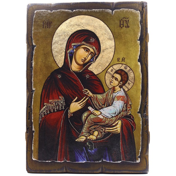 Handmade Wooden Orthodox Icon St. Maria Size - Etsy