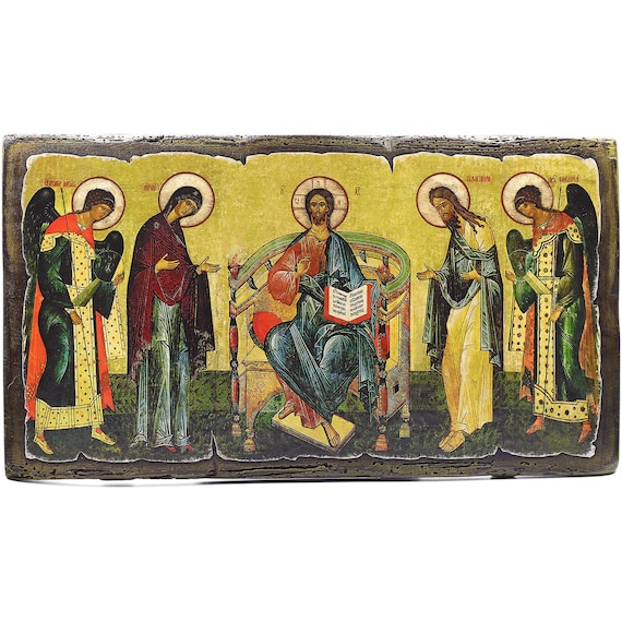 Handmade Wooden Orthodox Icon Deesis Size - Etsy