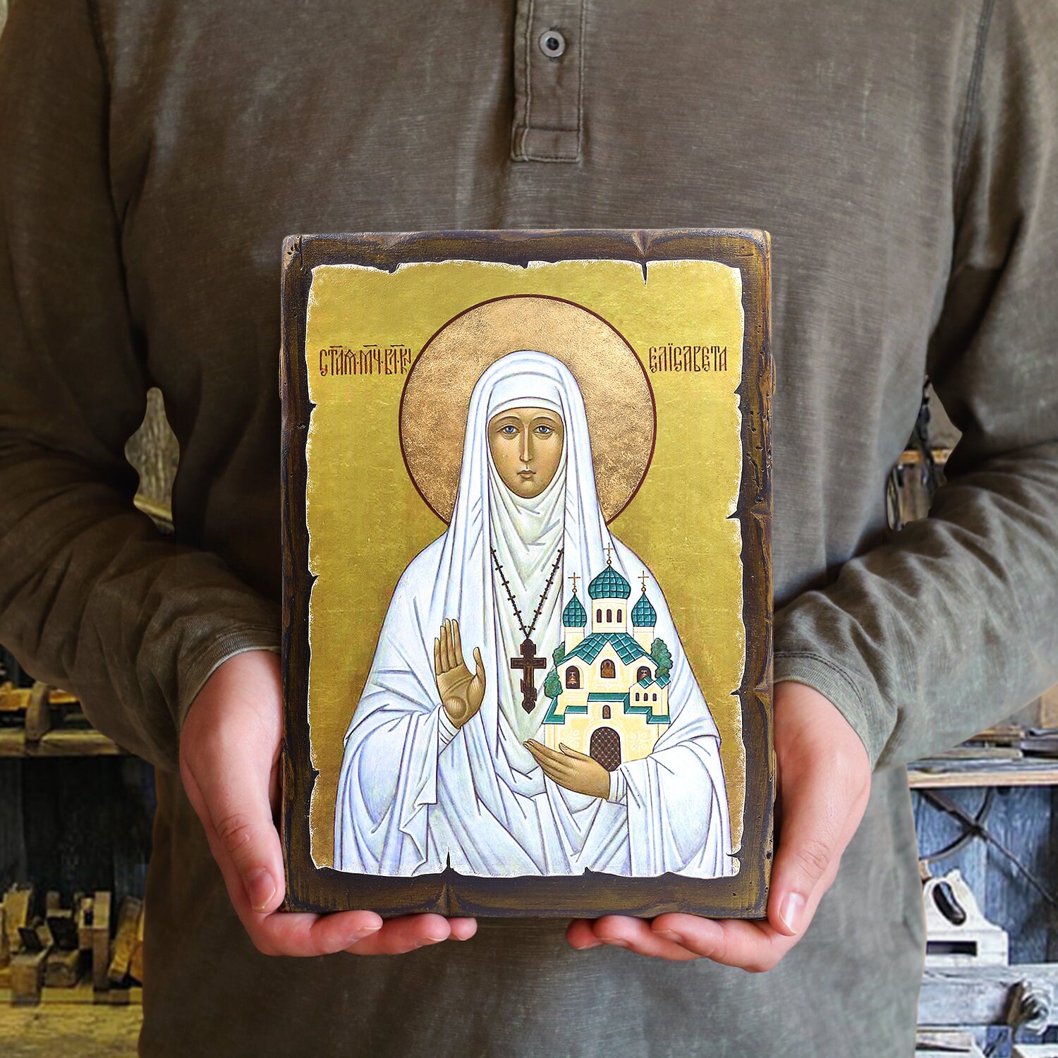 Handmade Wooden Orthodox Icon the Holy Martyr Elizabeth - Etsy