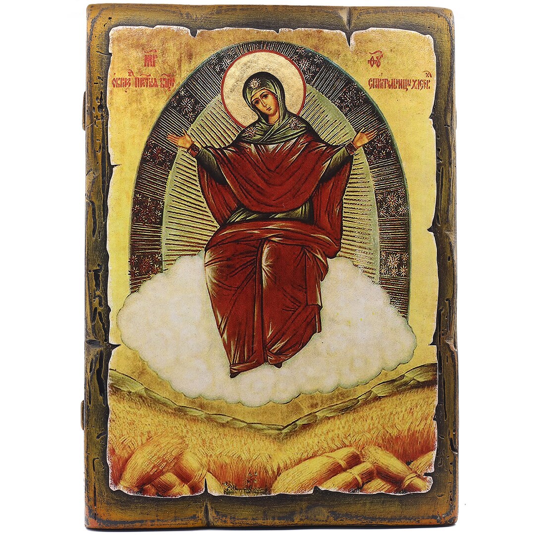 Handmade Wooden Orthodox Icon - St. Maria - Size 11''х7.9'' (28 Cm х 20 ...