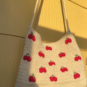 Crochet Cherry Bag Colorful Handmade Crocheted Bag - Etsy