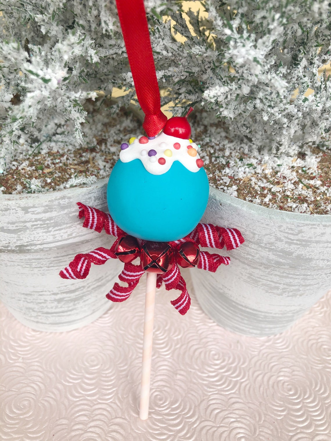 Cake Pop Christmas Ornament Christmas Sweets Holiday - Etsy