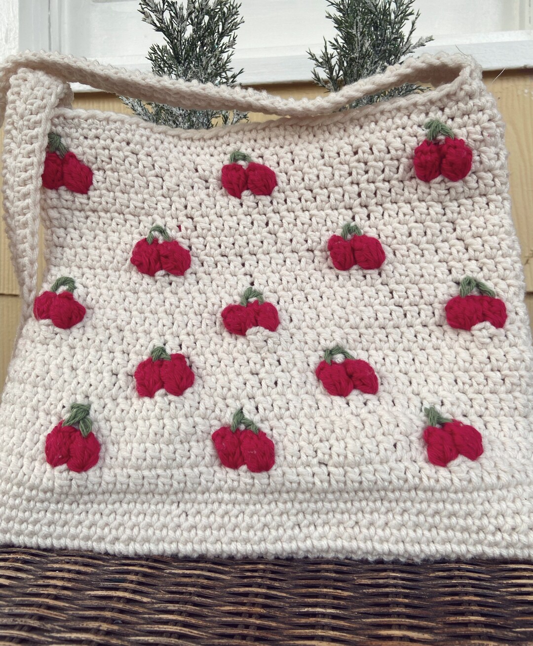 Crochet Cherry Bag Colorful Handmade Crocheted Bag - Etsy