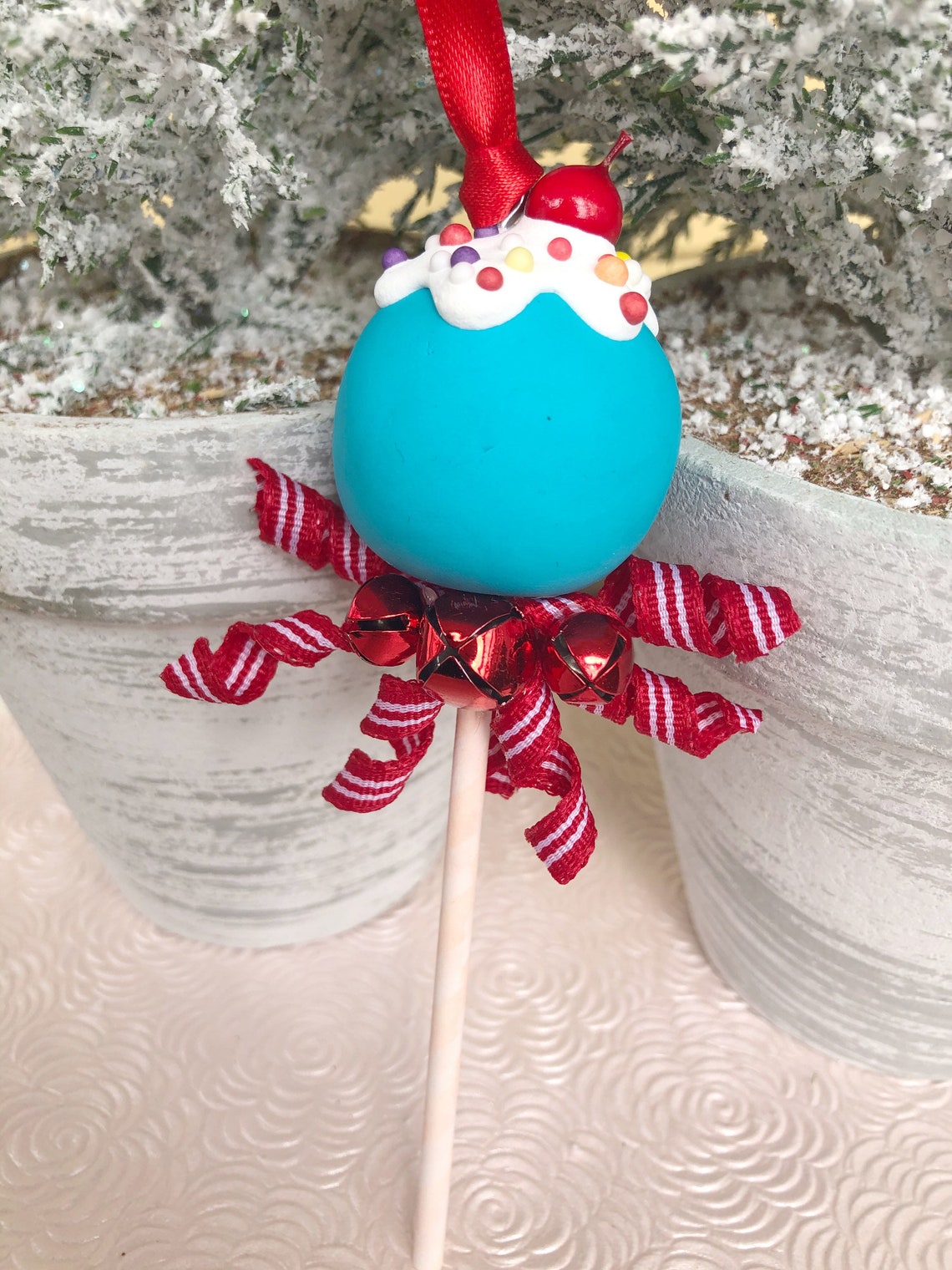 Cake Pop Christmas Ornament Christmas Sweets Holiday - Etsy
