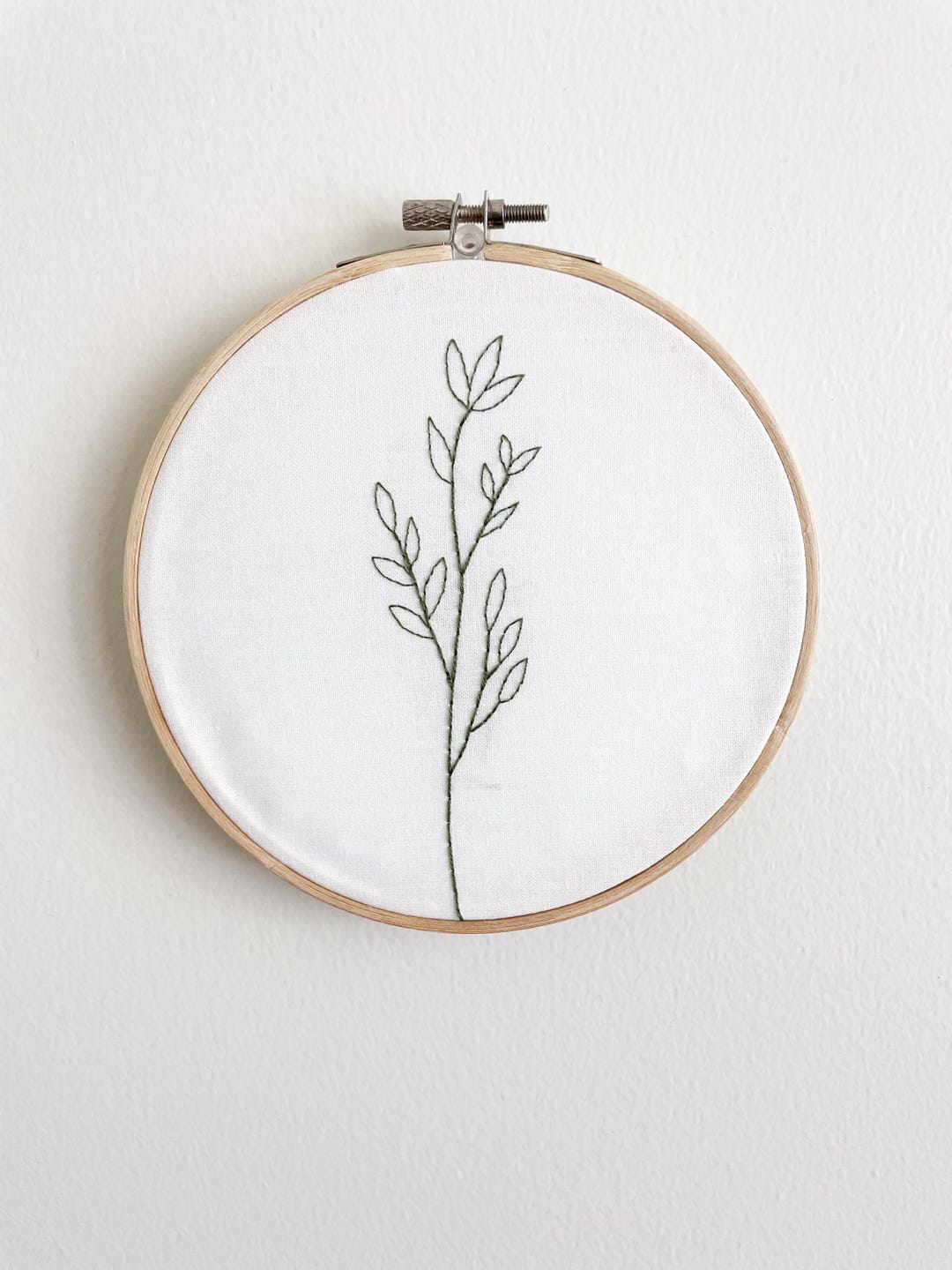 Nature, Leaves Simple Line Art Illustration Embroidery Hoop - Etsy