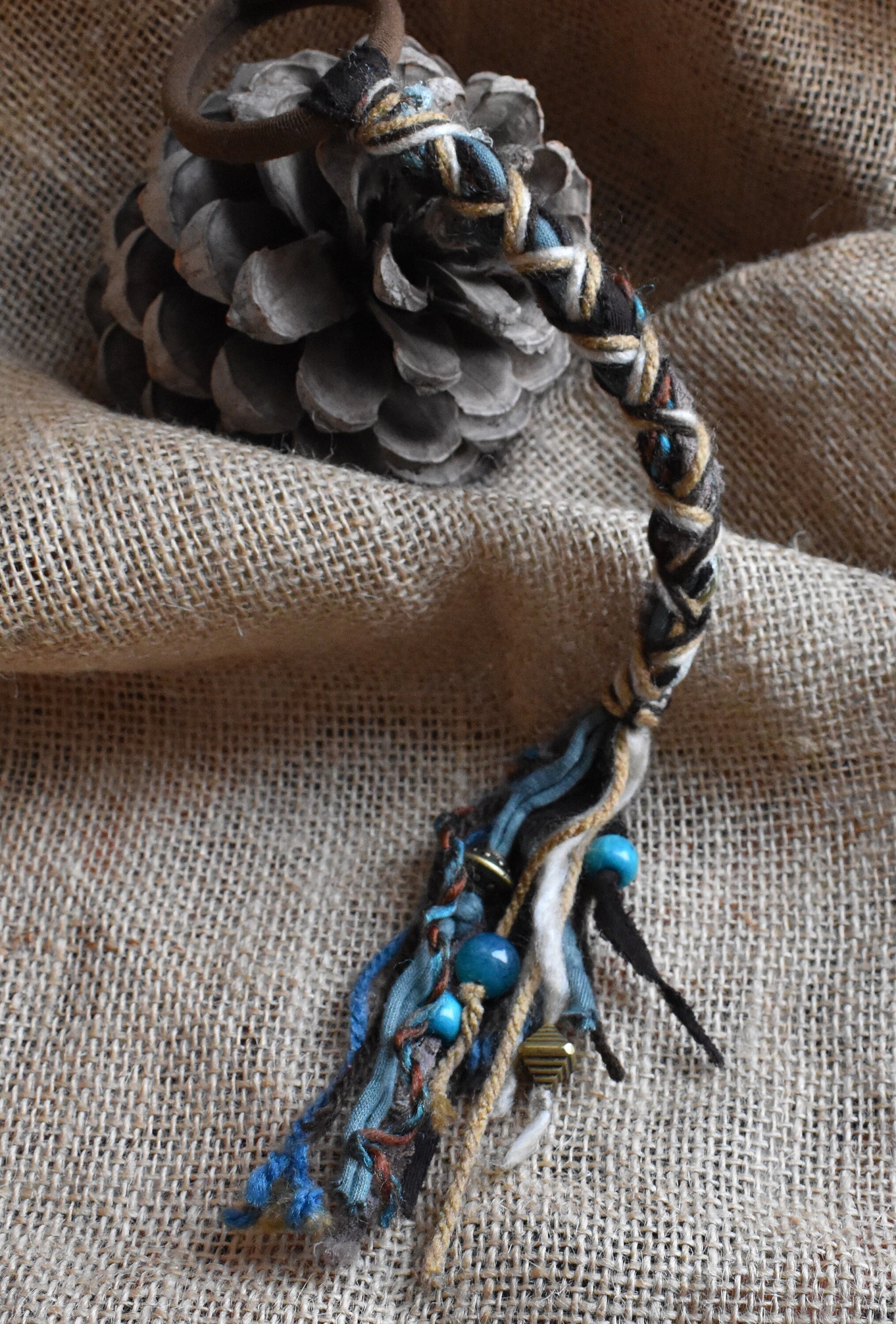 Removable raggylock Hair Wrap Boho Fabric Hair - Etsy