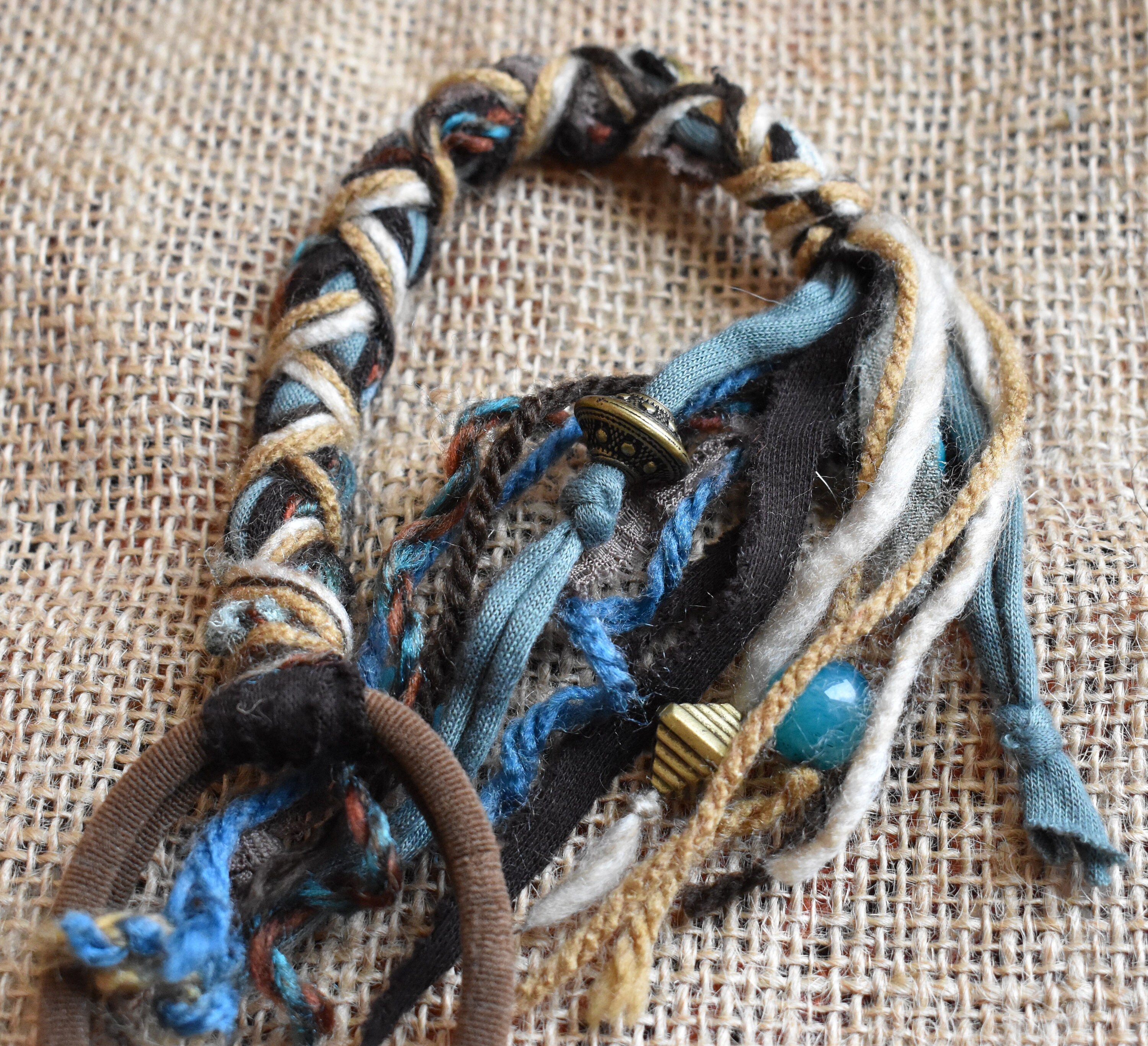 Removable raggylock Hair Wrap Boho Fabric Hair - Etsy