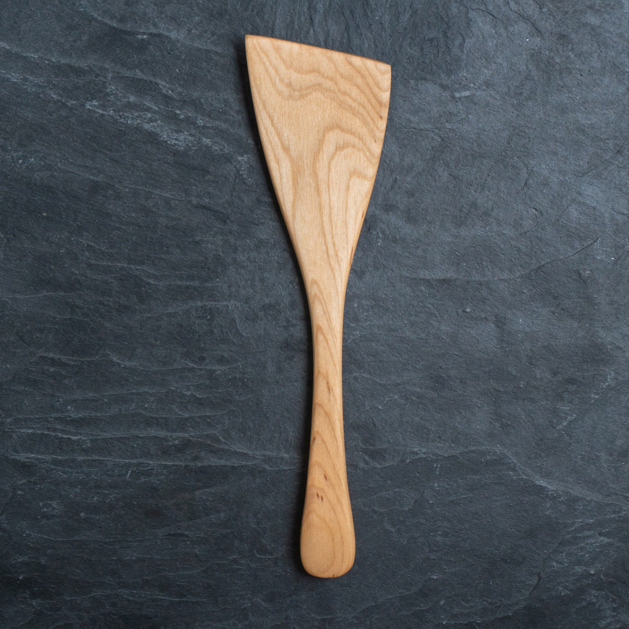 Handmade Wooden Turner - 12” Cooking Paddle, Hand Carved Spatula ...