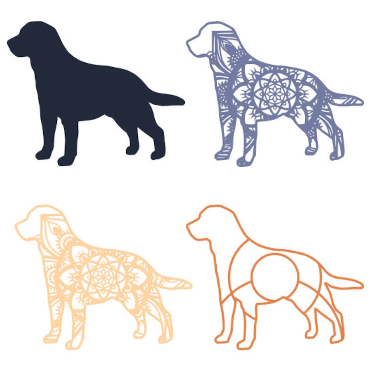 Labrador 3D Dog Mandala Silhouette SVG File for Cutting 4 - Etsy UK