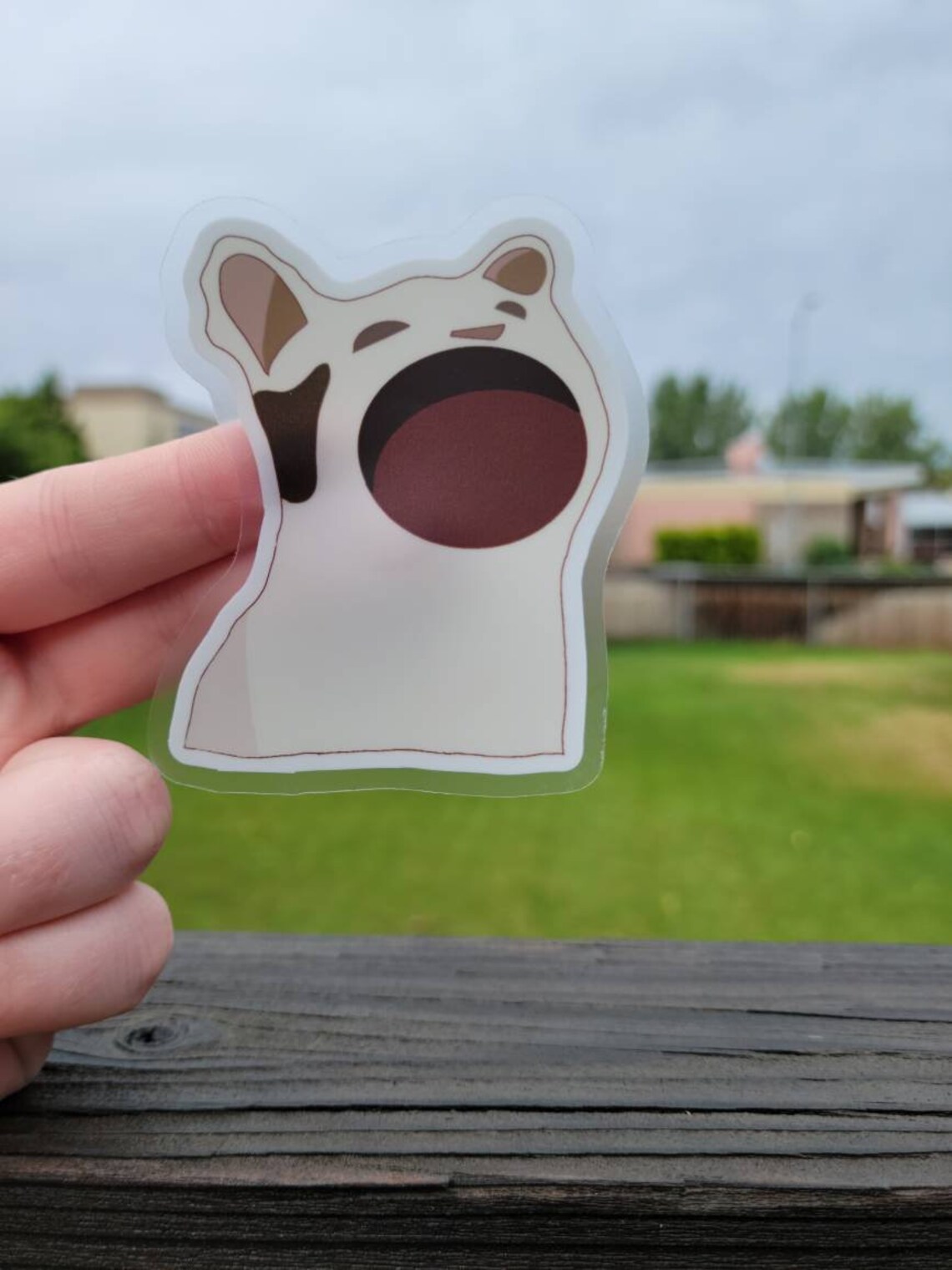 Pop cat sticker transparent pop cat sticker popcat meme | Etsy