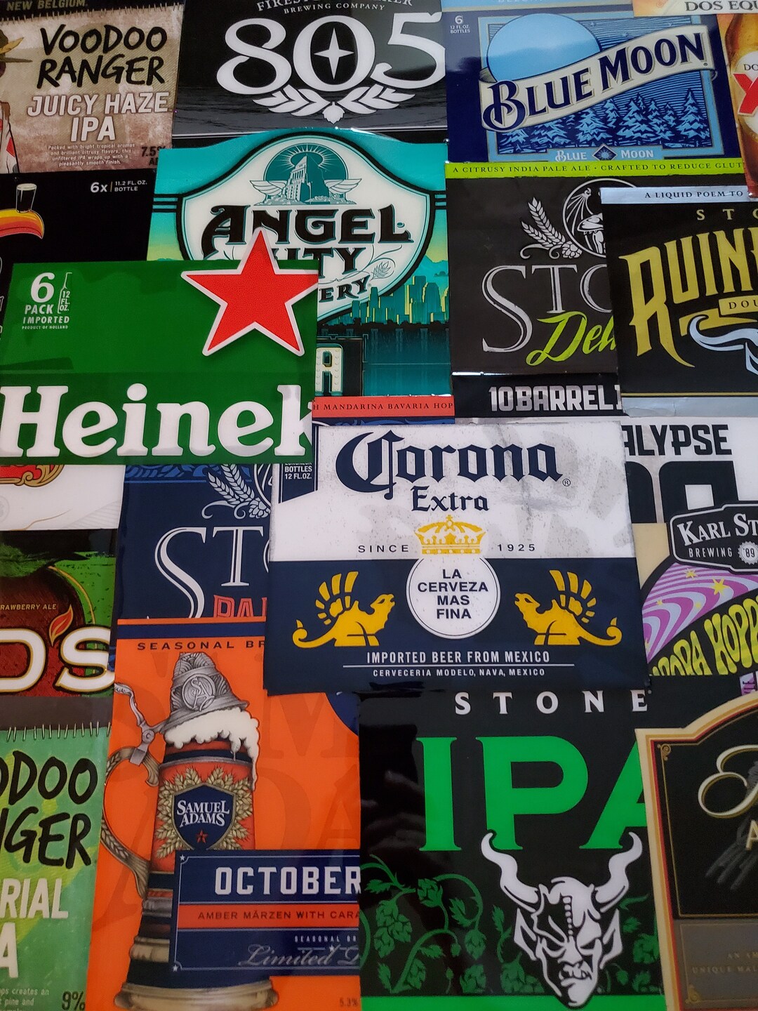 Custom Beer Collage. Man Cave, Game Room, Bar Art and Decor. Gift for ...