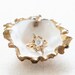 Oyster Gold Rim Ring Dish || Bridesmaid Gift || Charleston || Holiday ...