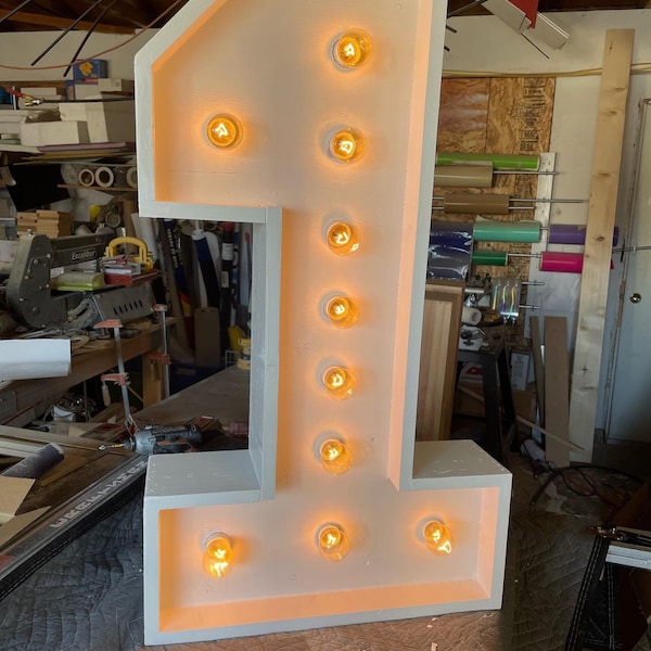 4ft Light up Numbers - Etsy