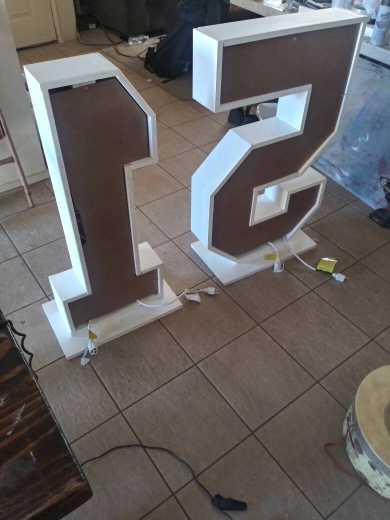Large numbers letters & sym birthday numbersMarquee Letters | Etsy