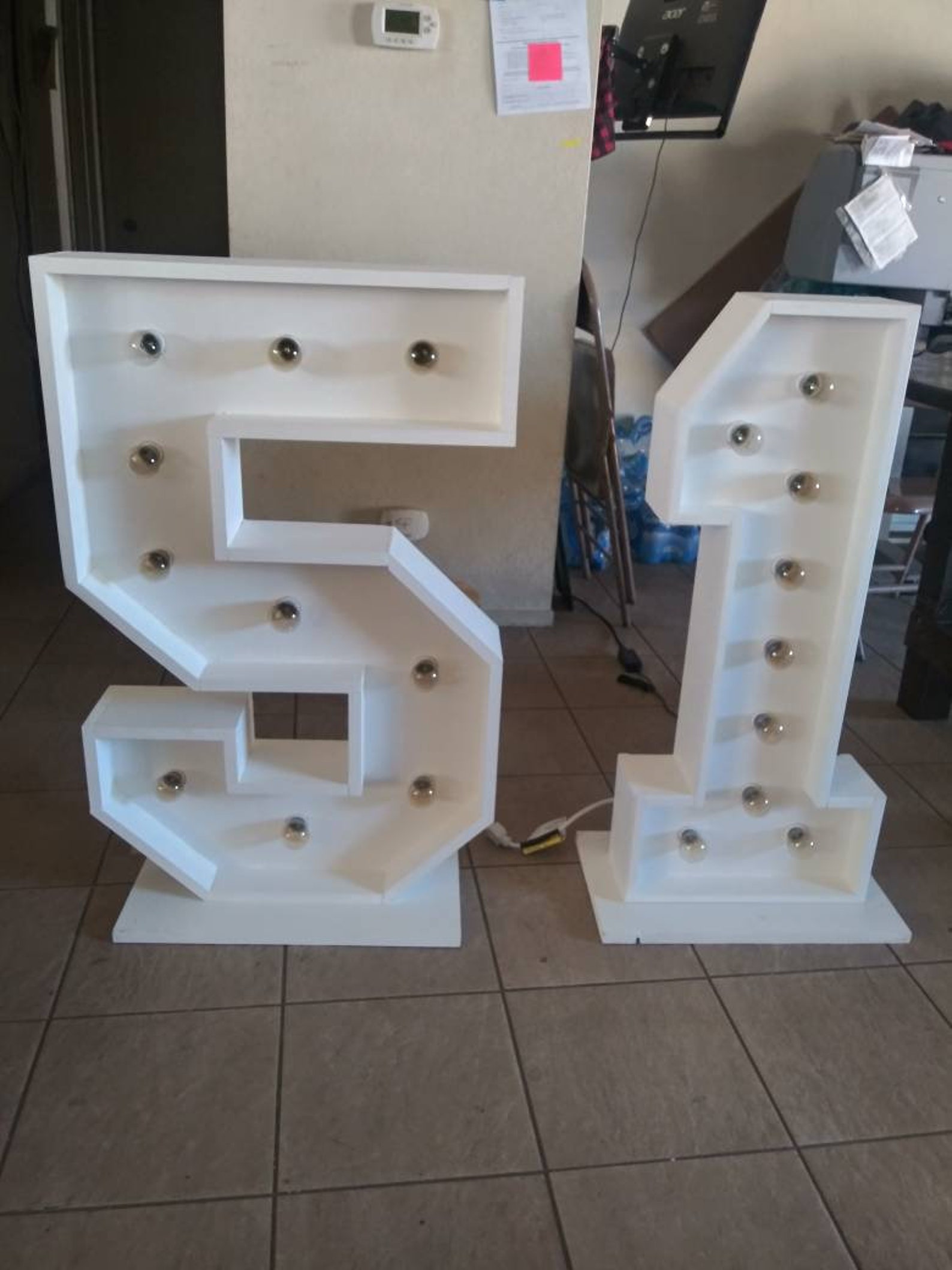 Large Numbers Letters & Sym Birthday Numbersmarquee Letters | Etsy