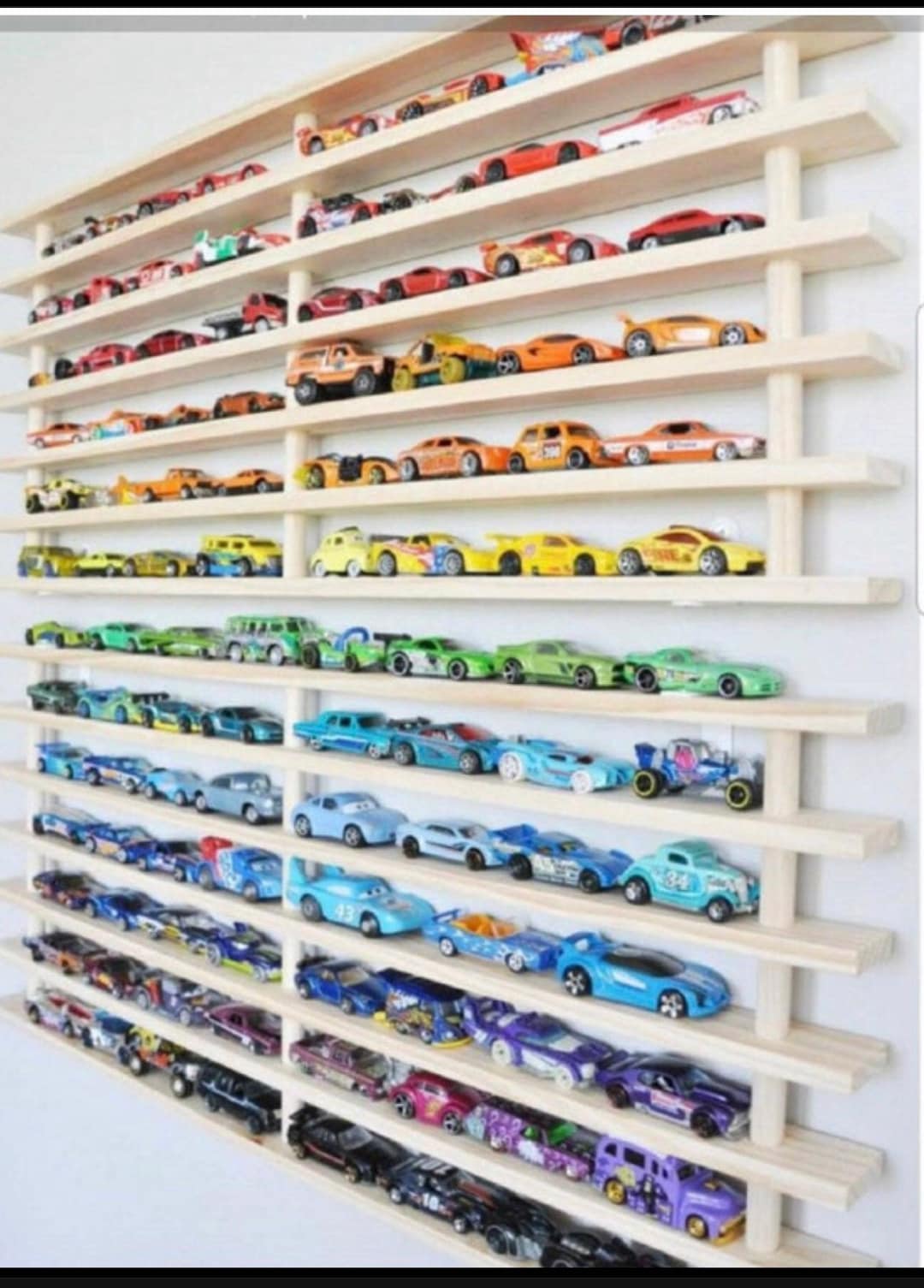 Hand Crafted Toy Car Shelf Compatible With Hot Wheels and Match Box ...