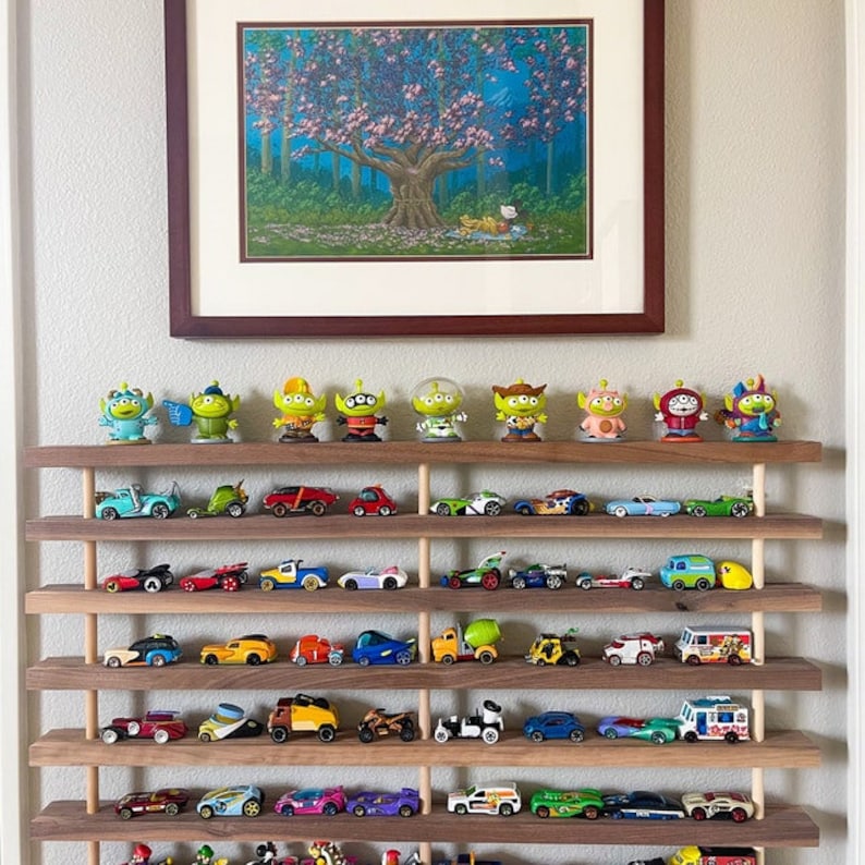 Hand Crafted Toy Car Shelf Compatible With Hot Wheels and Match Box ...