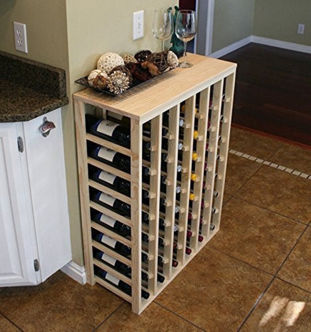 Creekside 48 Bottle Table Top Wood Wine Rack - Etsy