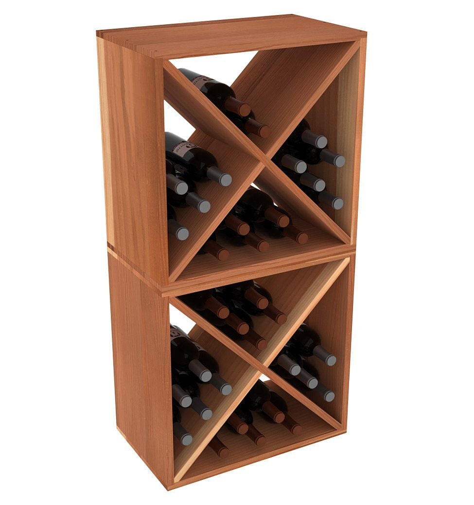Creekside 24 Bottle (set of 2) Wine Cube Stackable Wood Wine Rack - Etsy