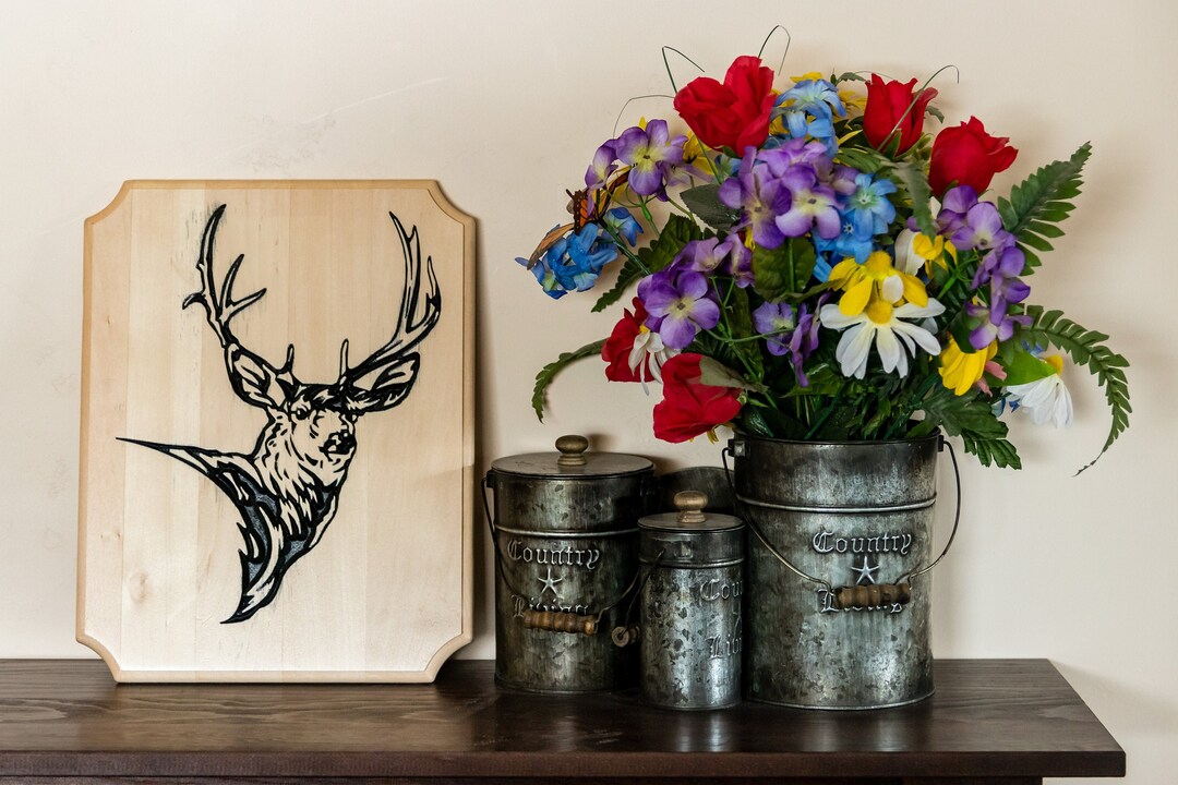 Mule Deer Wildlife Wooden Sign - Etsy