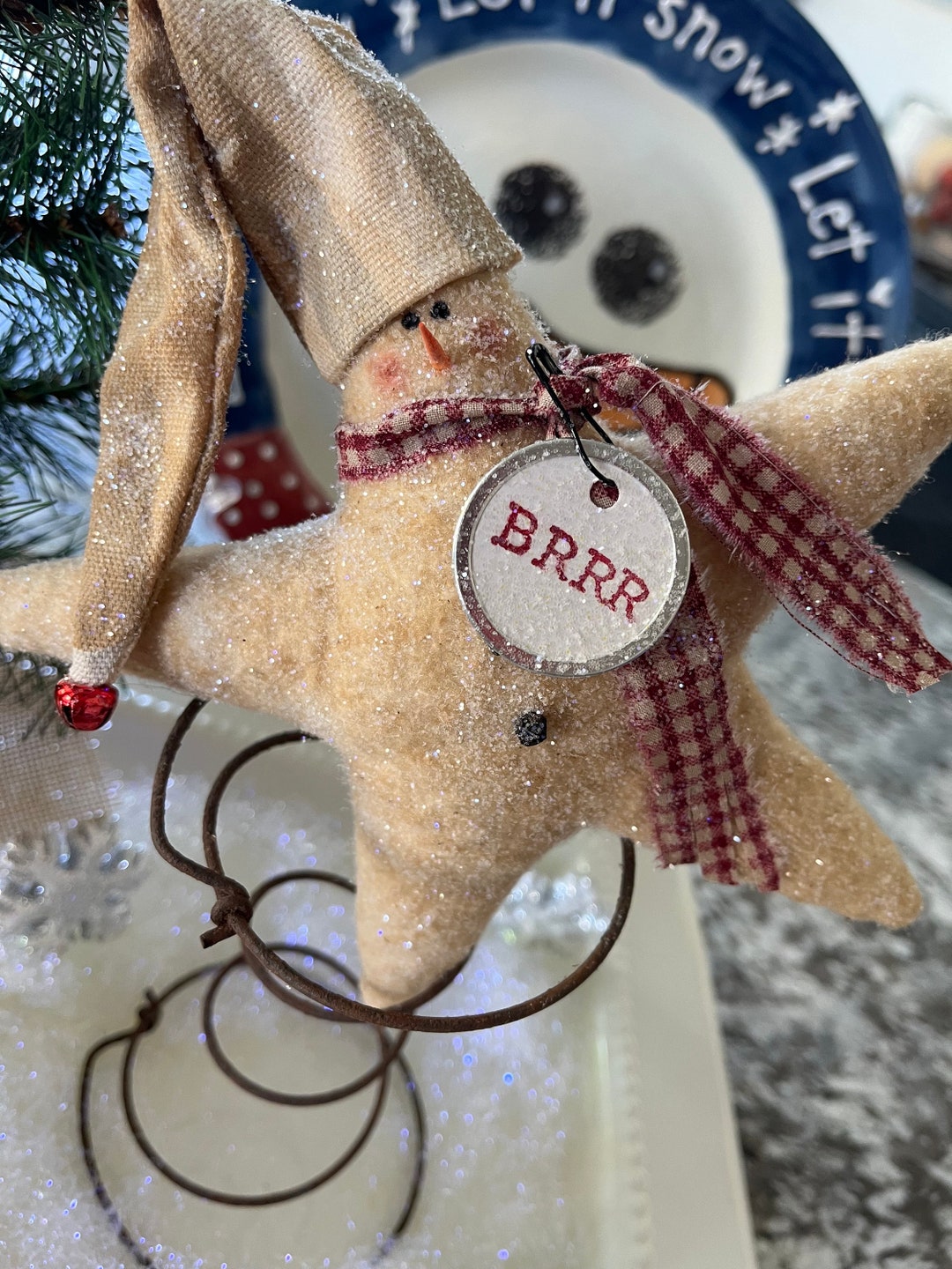 Primitive Star Snowman/snowman/snowmen/christmas Decor/snowman Decor ...