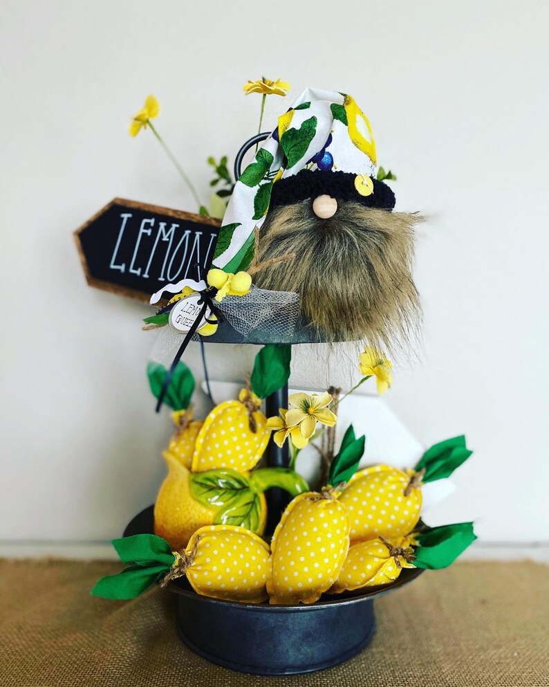 Lemon Plushies/set of 3 Lemon Fabric Bowl Fillers/lemon - Etsy