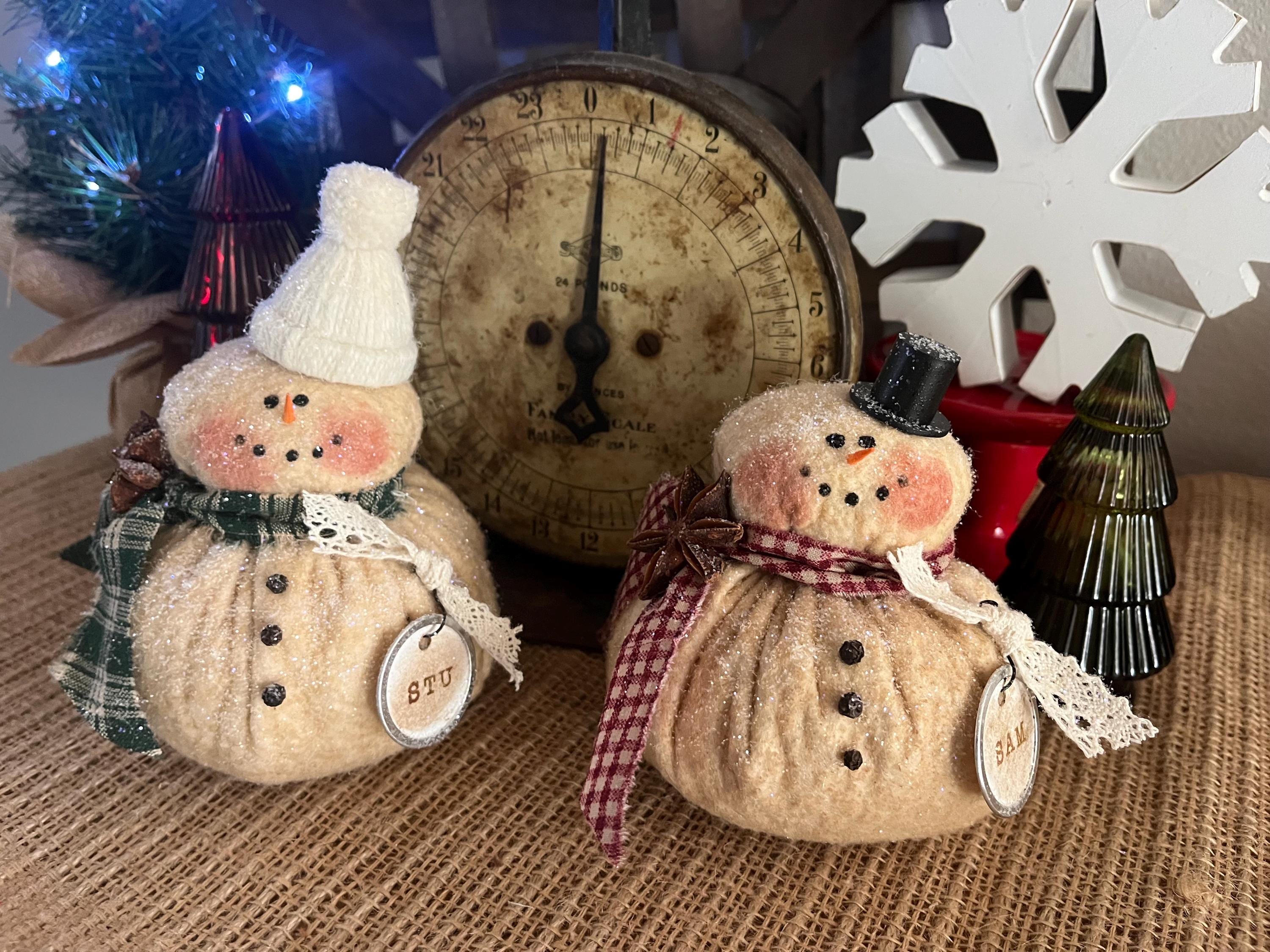 Primitive Snowman/snowman/rustic Snowman/snowman Decor/farmhouse Decor ...